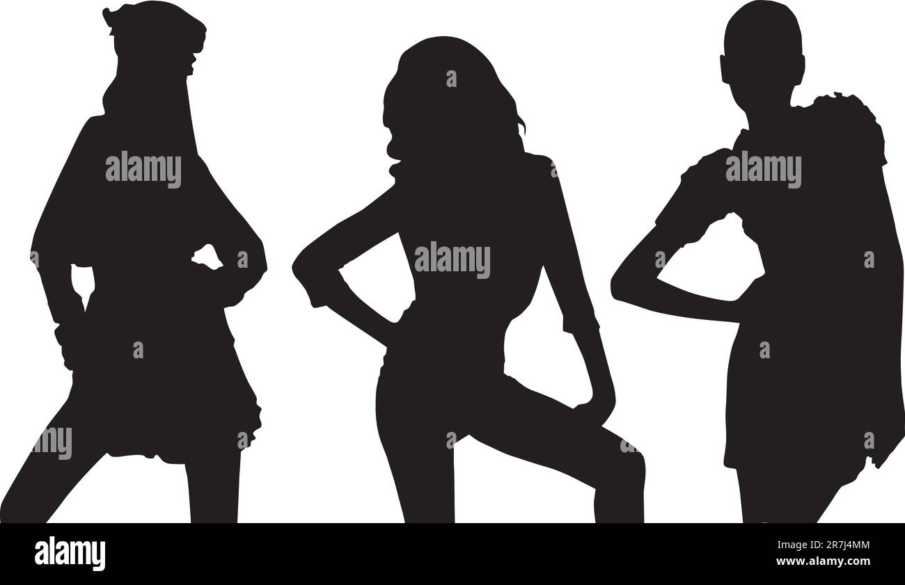 Silhouette fashion girls Stock Vector Image & Art - Alamy