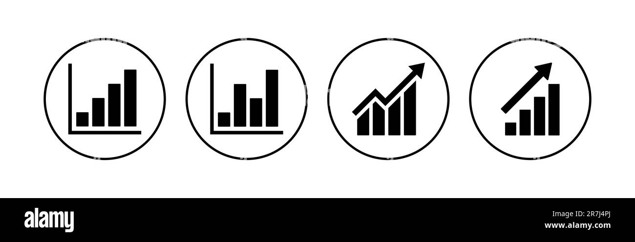 Growing graph Icon set. Chart icon. diagram icon Stock Vector Image ...