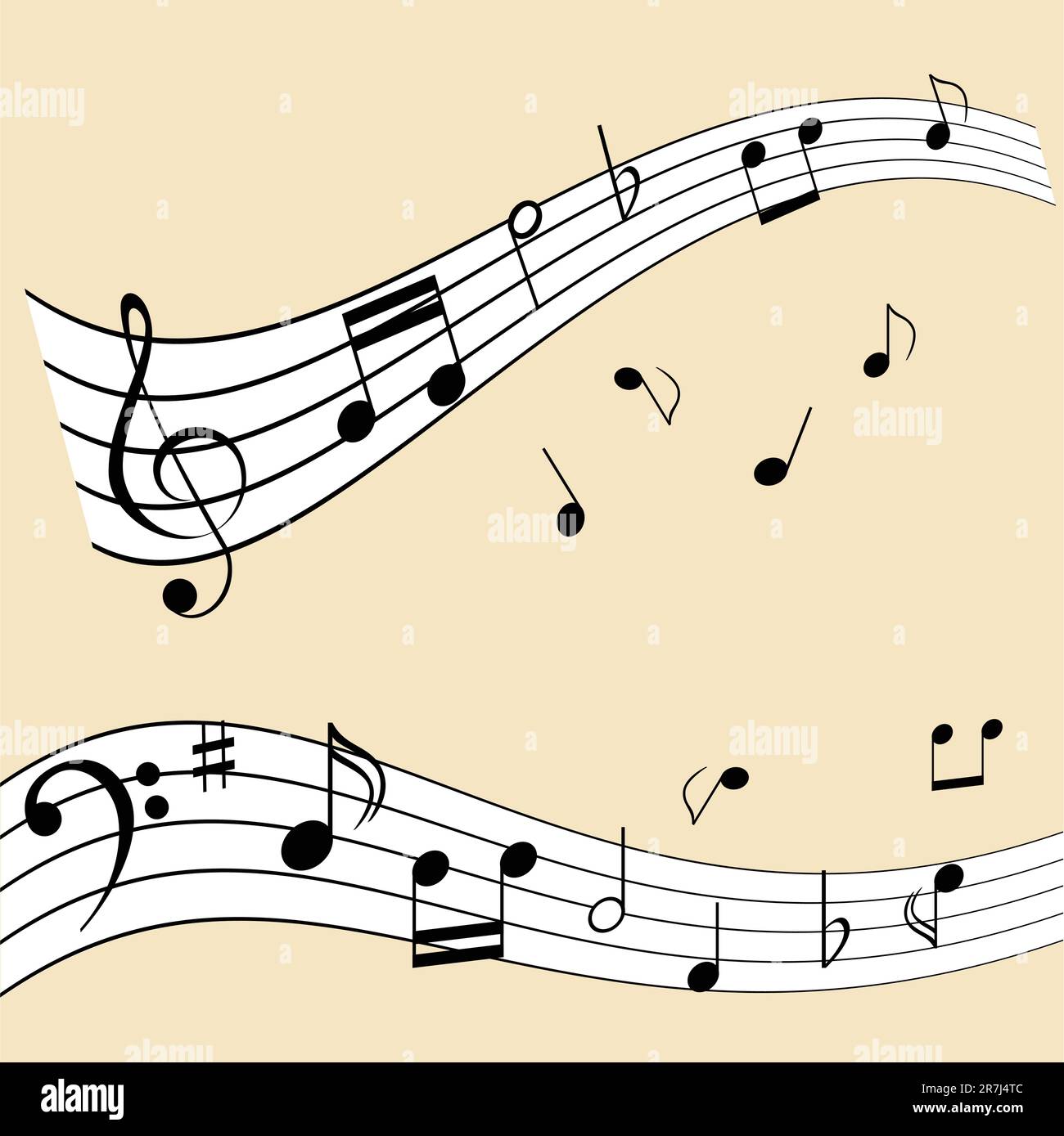 Music notes score Stock Vector Images - Alamy