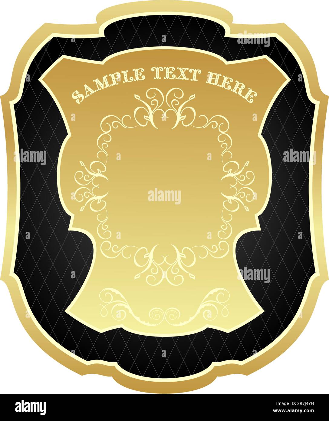 Illustration luxurious gold-framed labels isolated on white background ...