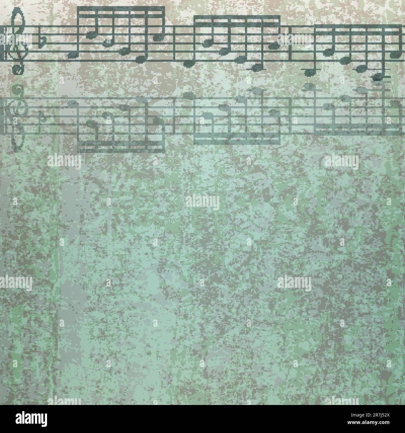 abstract cracked green background with musical notes Stock Vector Image ...