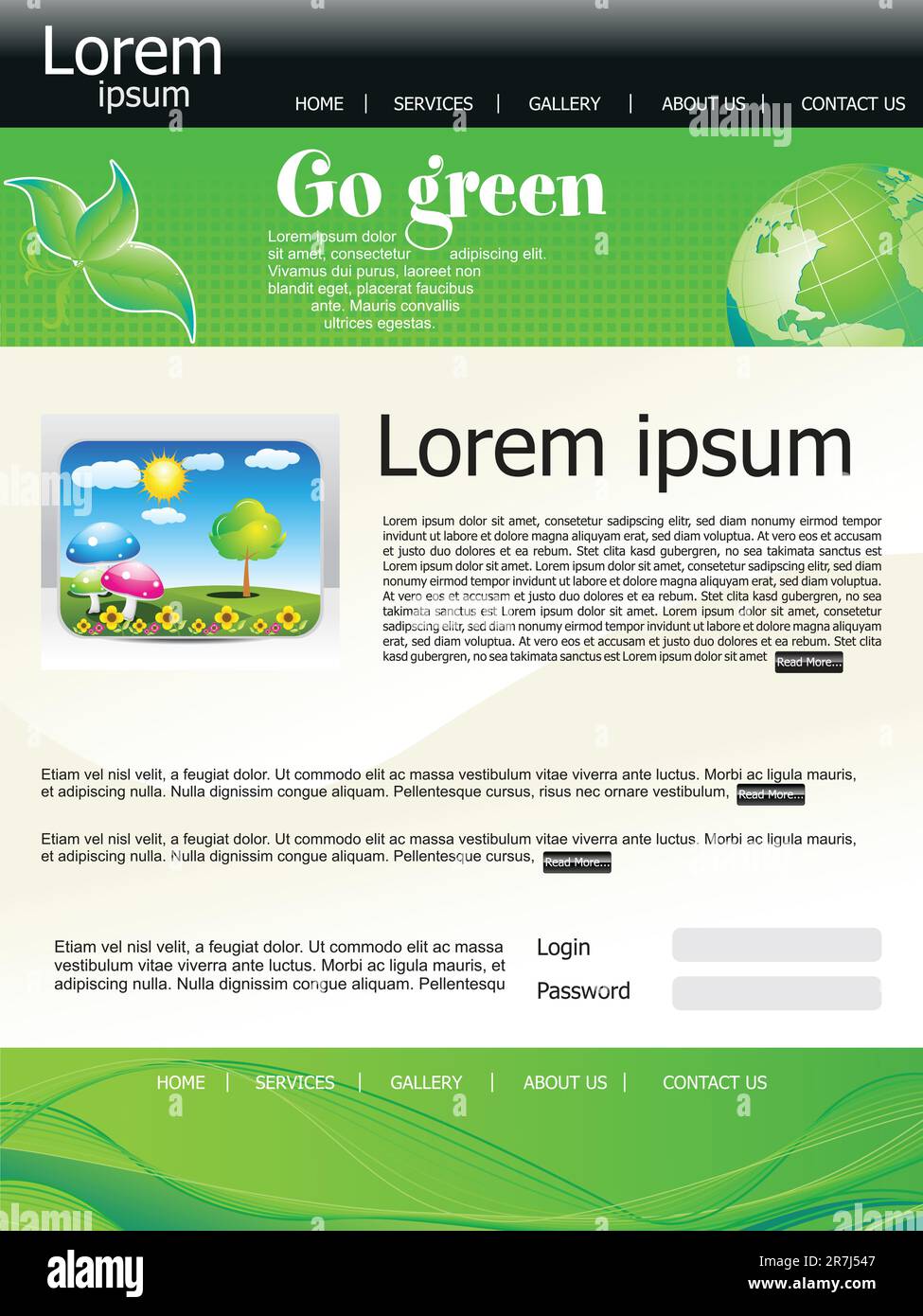 abstract eco web template vector illustration Stock Vector Image & Art ...