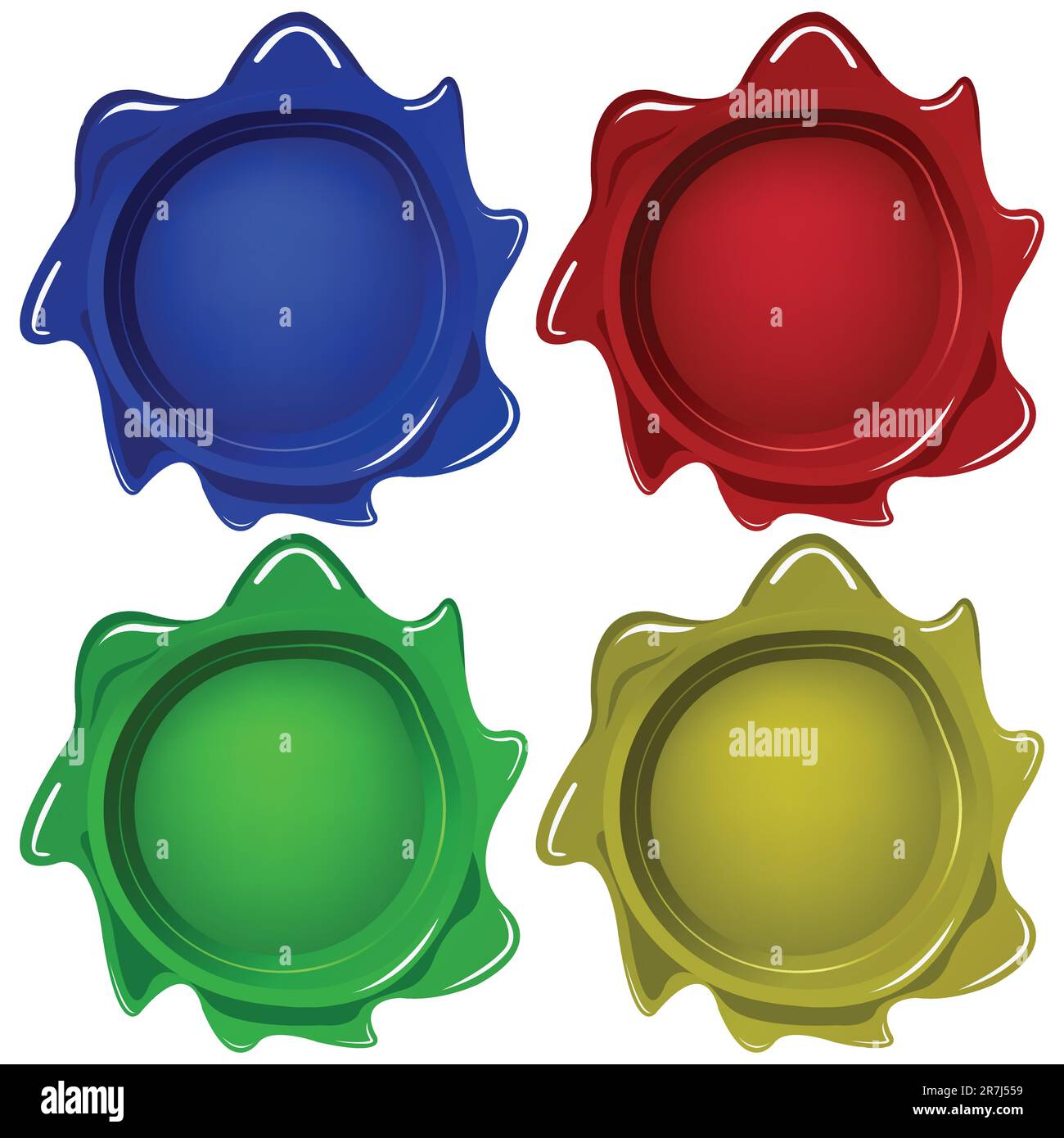 wax seals collection against white background, abstract vector art ...