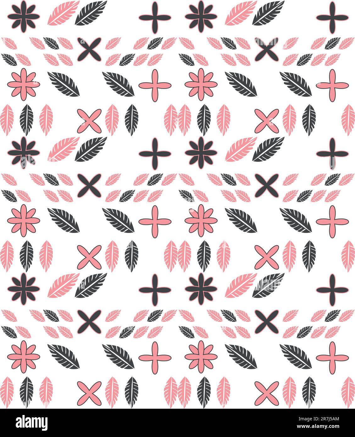 Embroidery seamless pattern illustration on white background Stock ...
