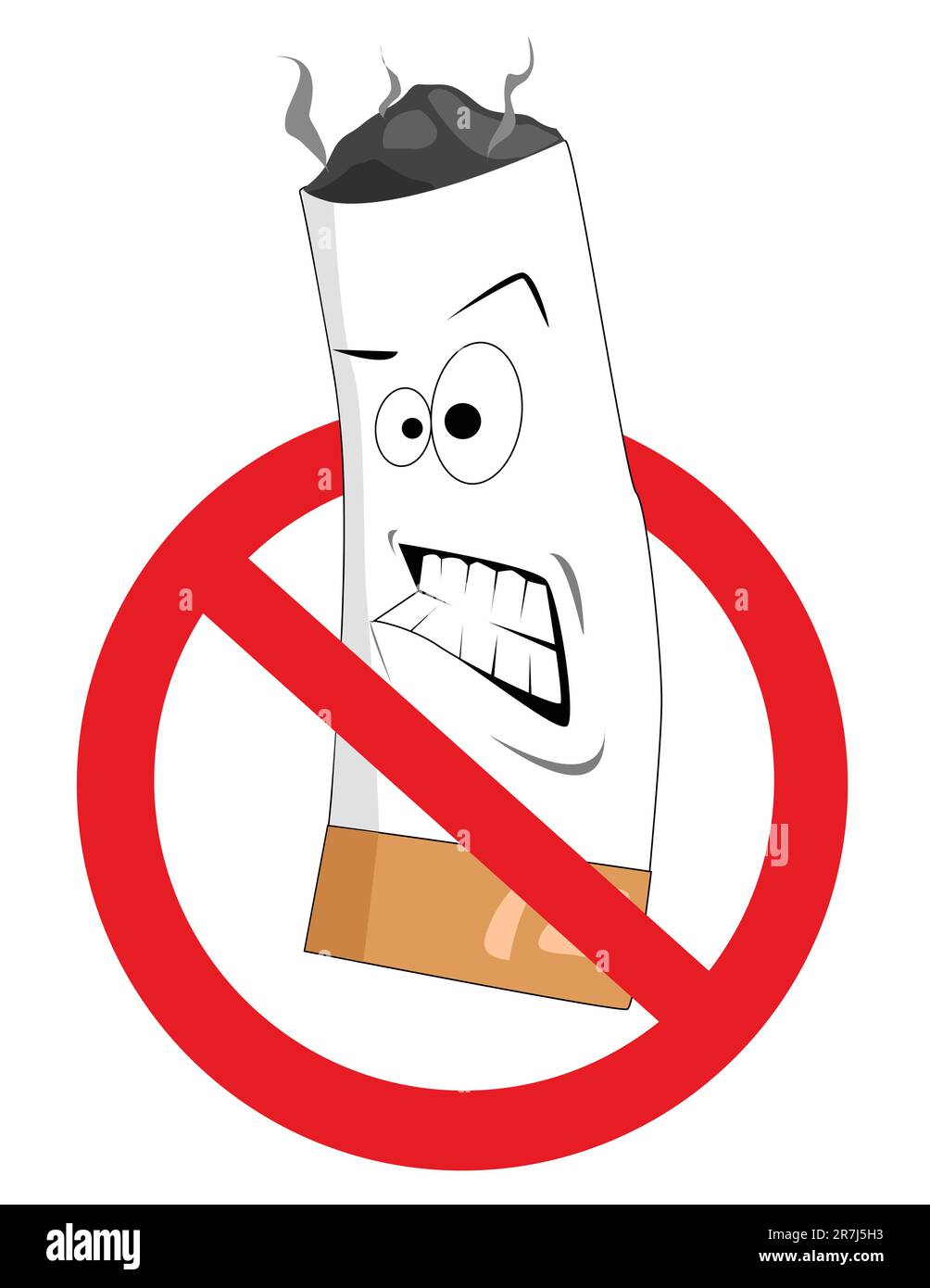 Cartoon no smoking sign vector Stock Vector Image & Art - Alamy