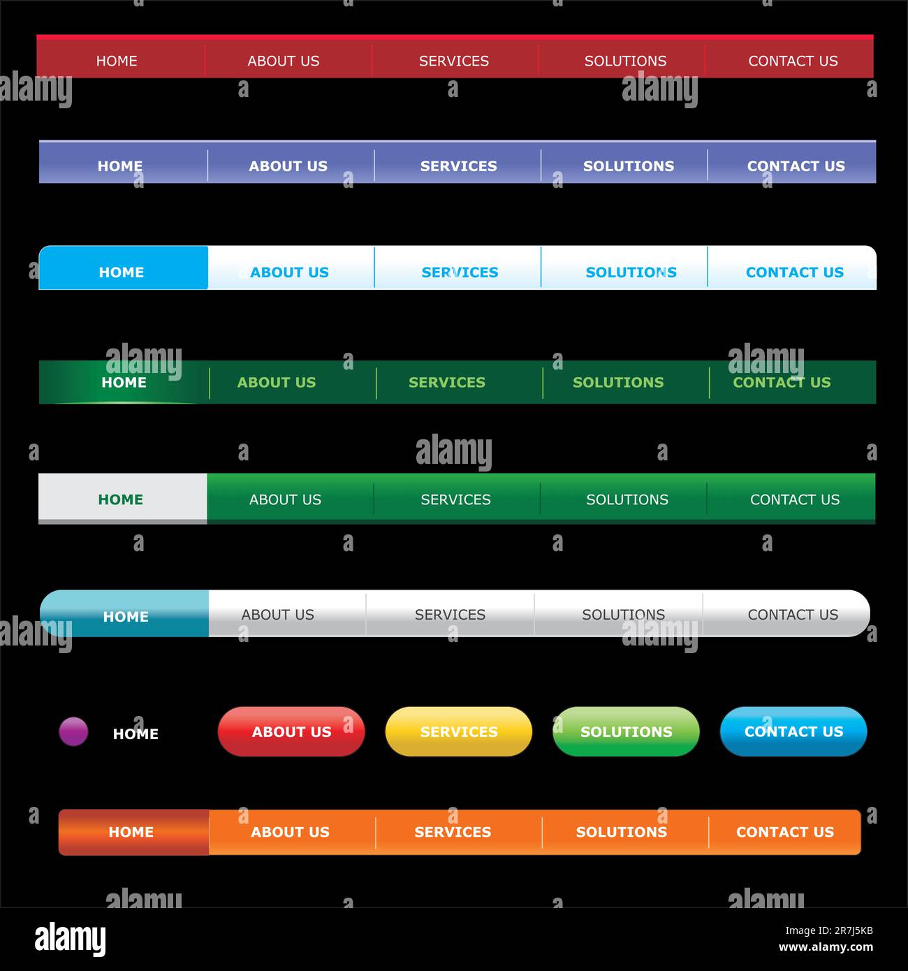 web bar menu with button for website Stock Vector Image & Art - Alamy