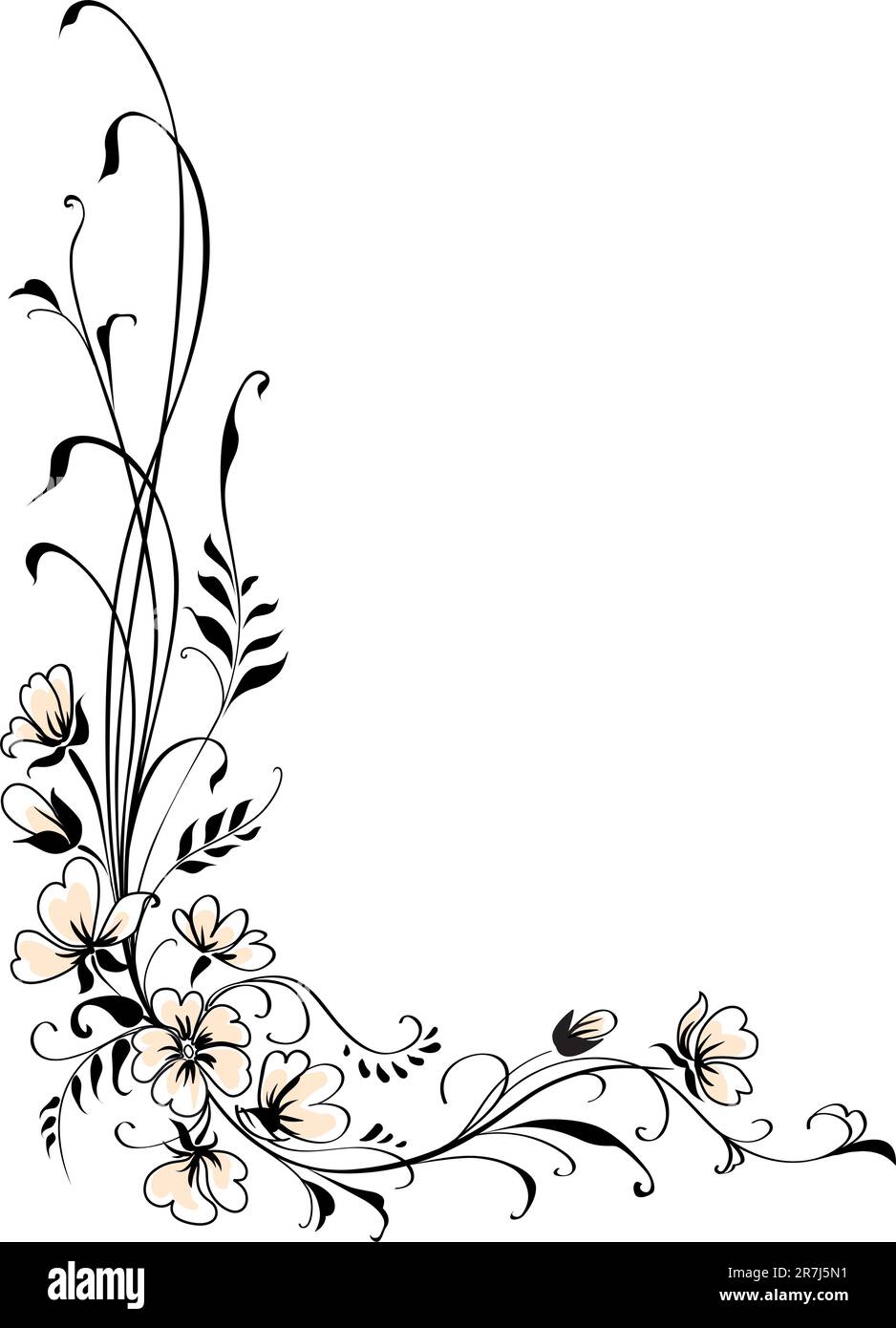 Pink flower vector hi-res stock photography and images - Alamy