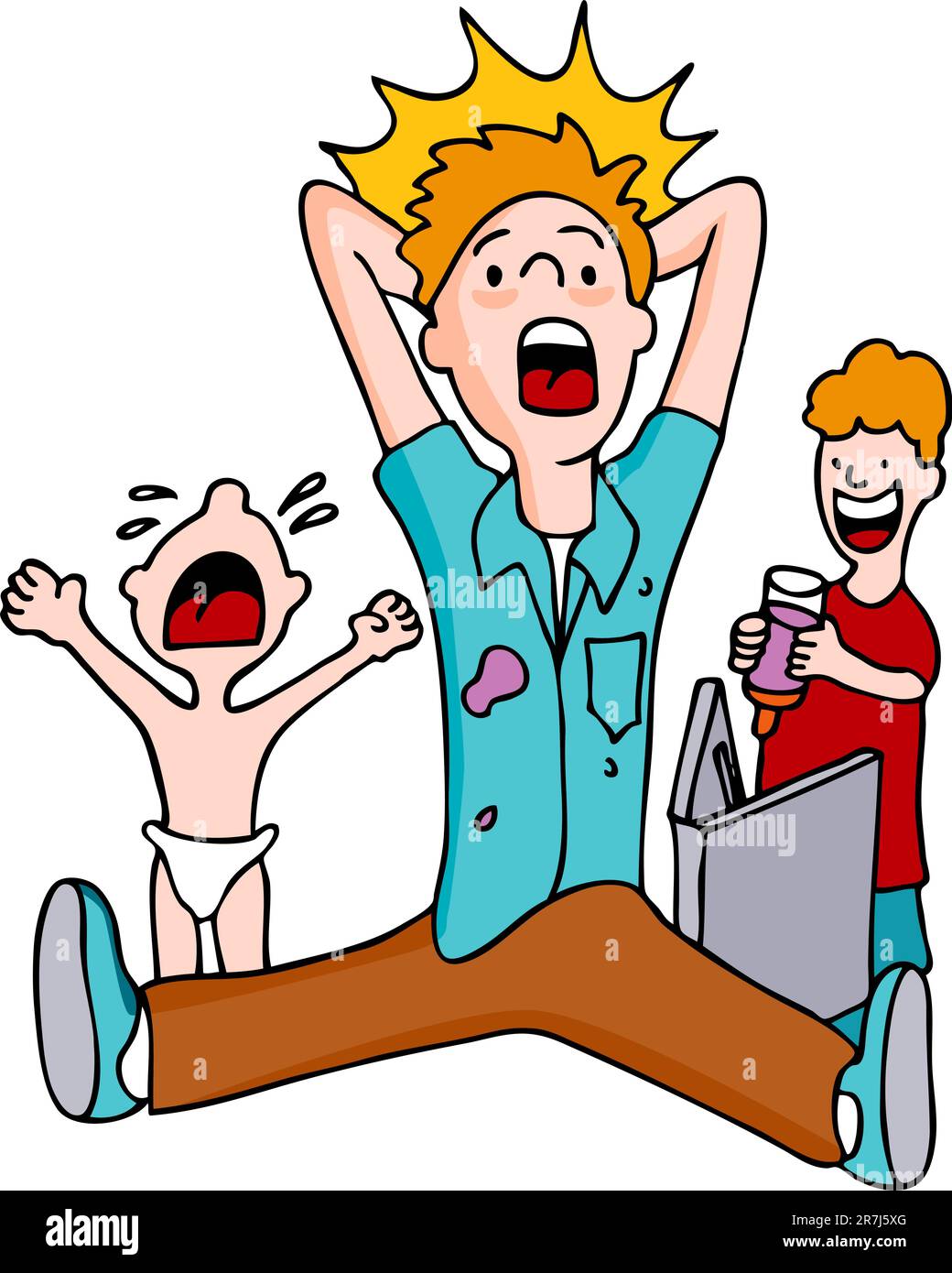 Parent shout boy Stock Vector Images - Alamy