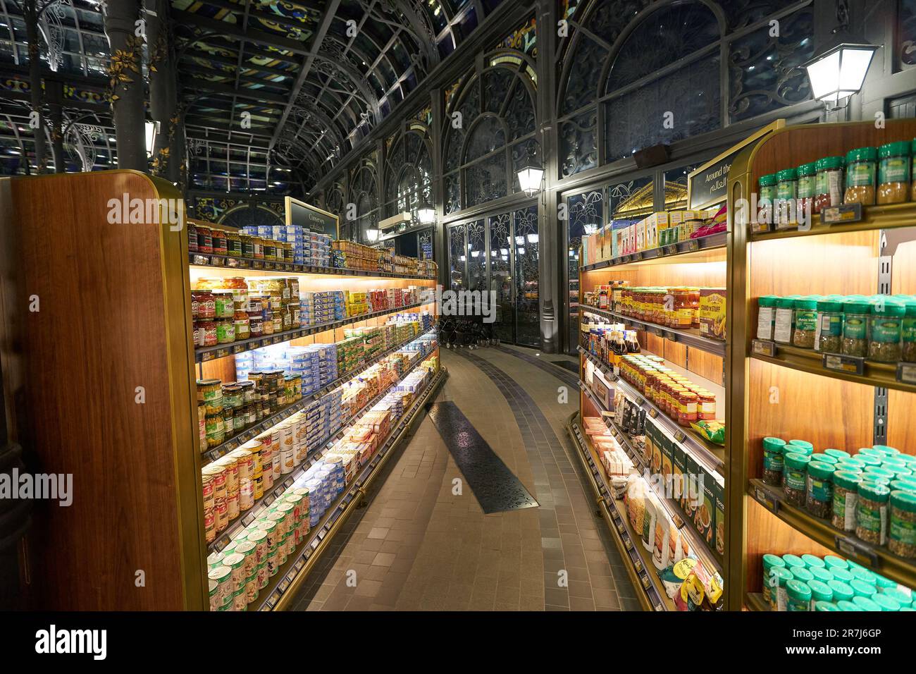 DOHA, QATAR - CIRCA MARCH, 2023: interior shot of SNAN Food Hall in ...