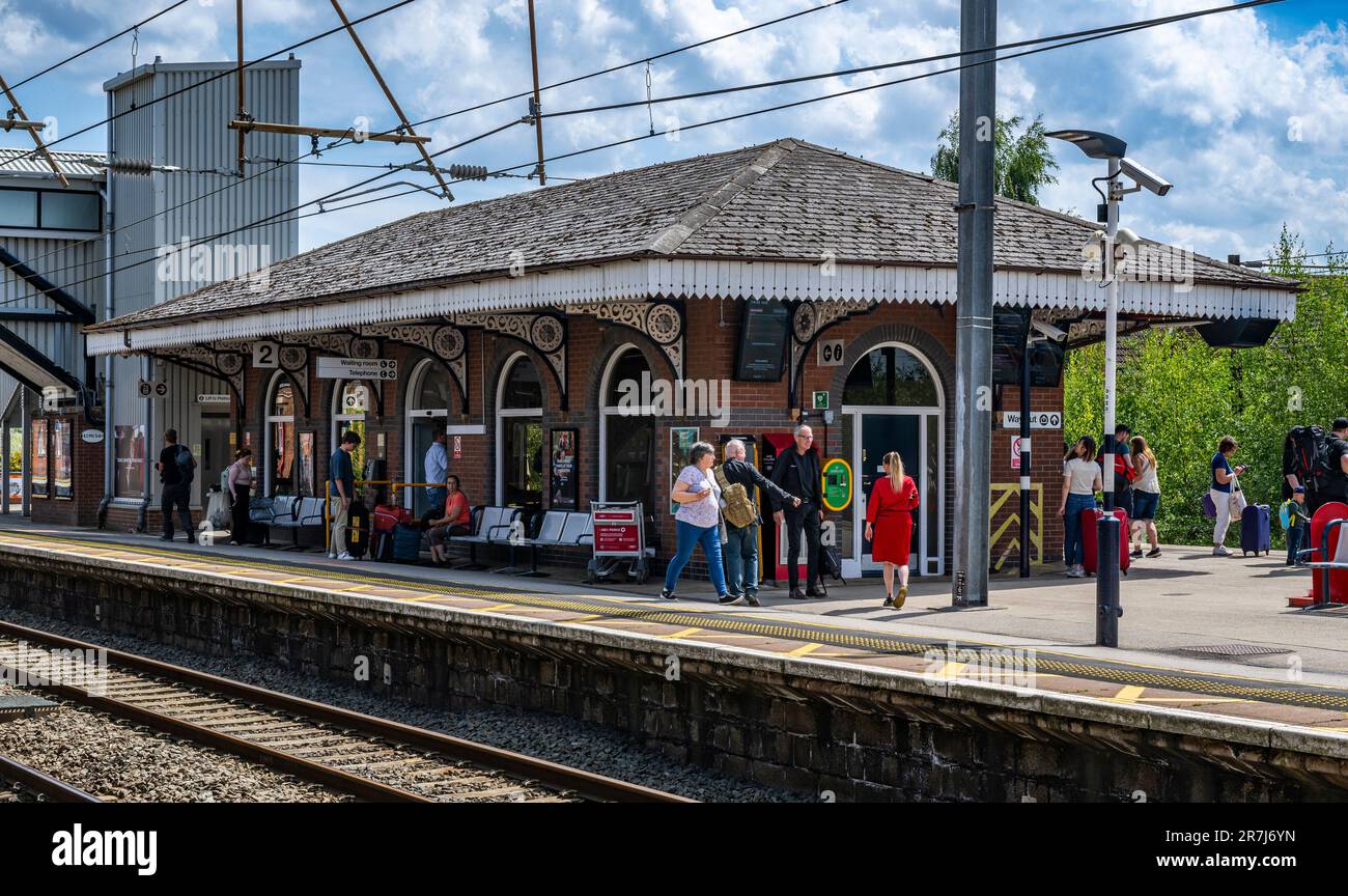 Train Station, Grantham, Lincolnshire, UK – Passengers and people ...