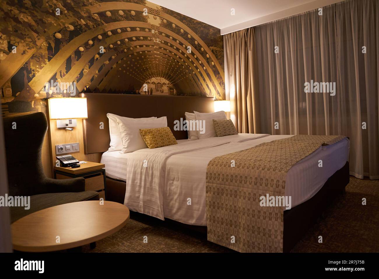 MOSCOW, RUSSIA - CIRCA JANUARY, 2023: interior shot of standard room ...