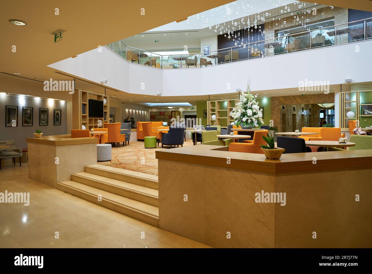 MOSCOW, RUSSIA - CIRCA JANUARY, 2023: interior shot of Holiday Inn ...