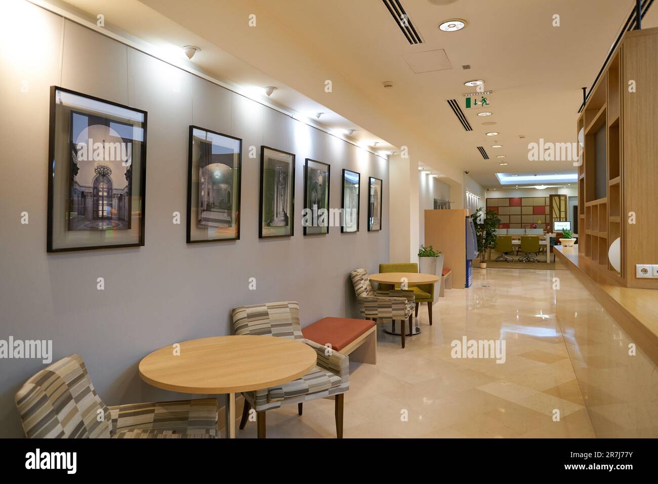 MOSCOW, RUSSIA - CIRCA JANUARY, 2023: interior shot of Holiday Inn ...