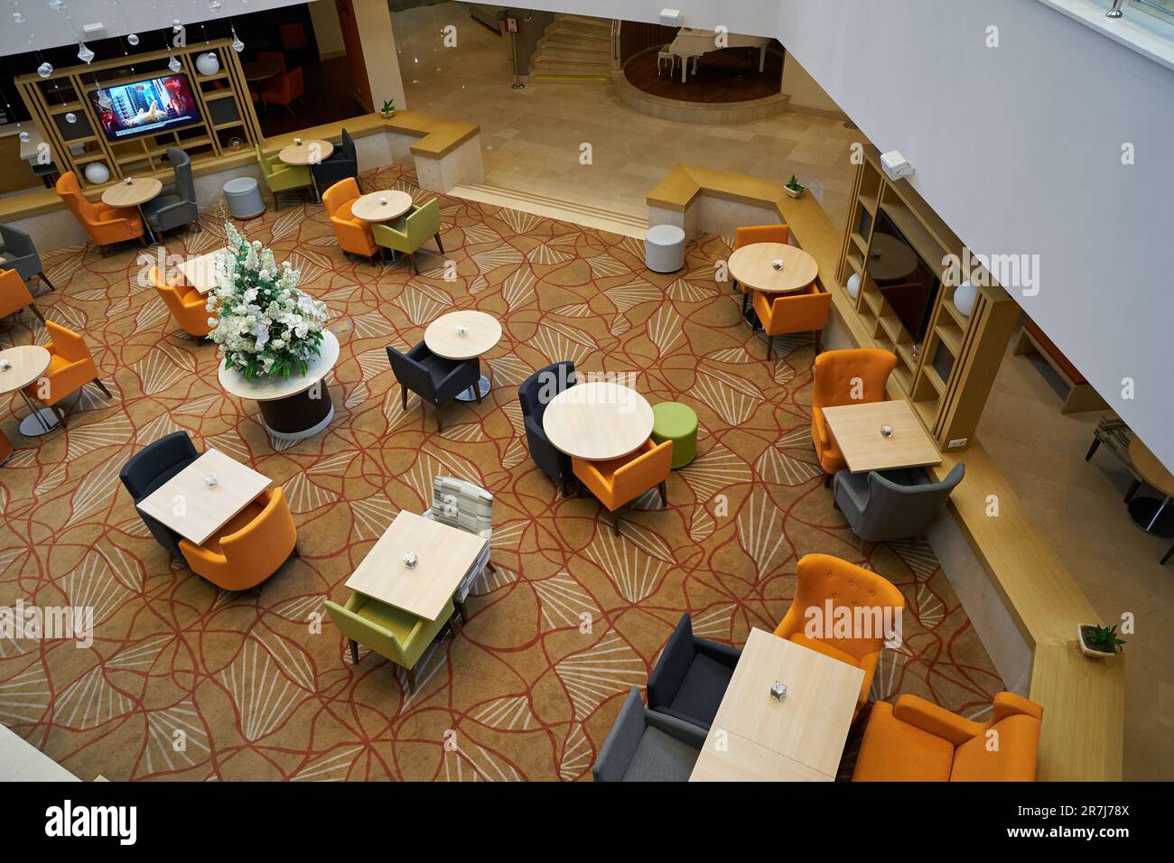 MOSCOW, RUSSIA - CIRCA JANUARY, 2023: interior shot of Holiday Inn ...