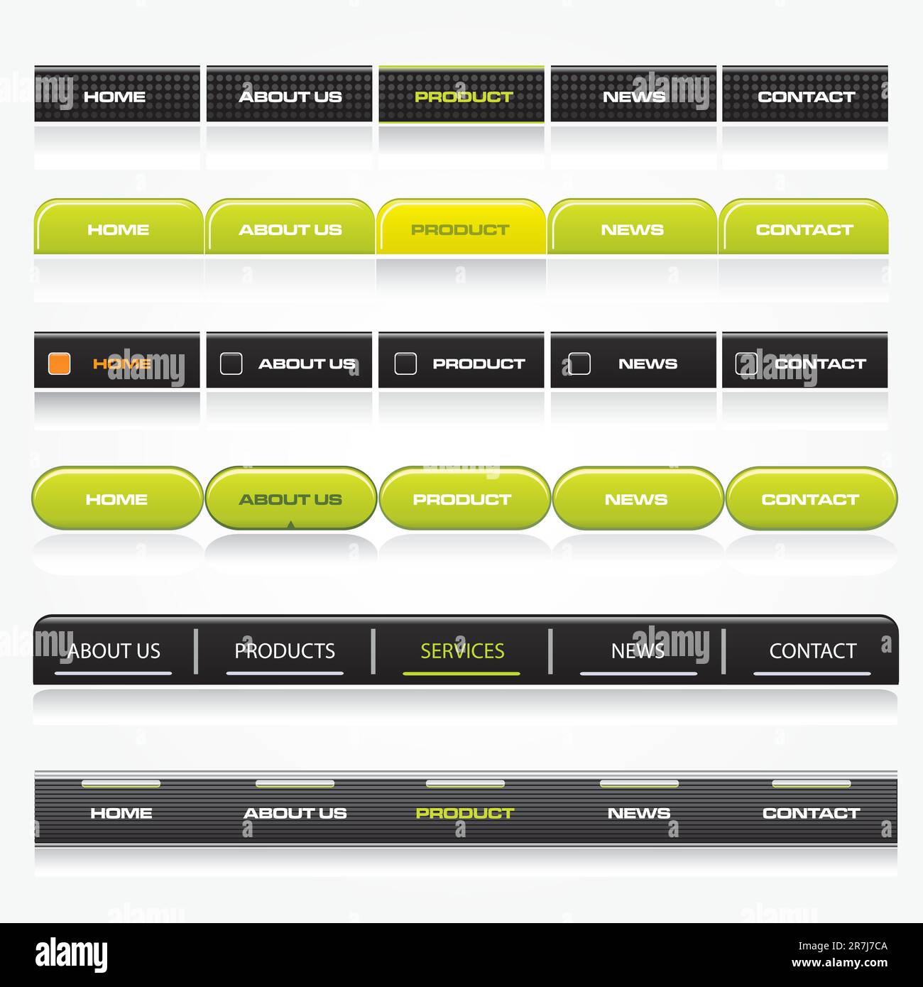 Web navigation templates for web site vector Stock Vector Image & Art ...