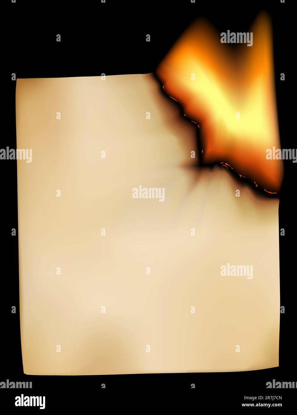 Burning sheet of paper Stock Vector Images - Alamy