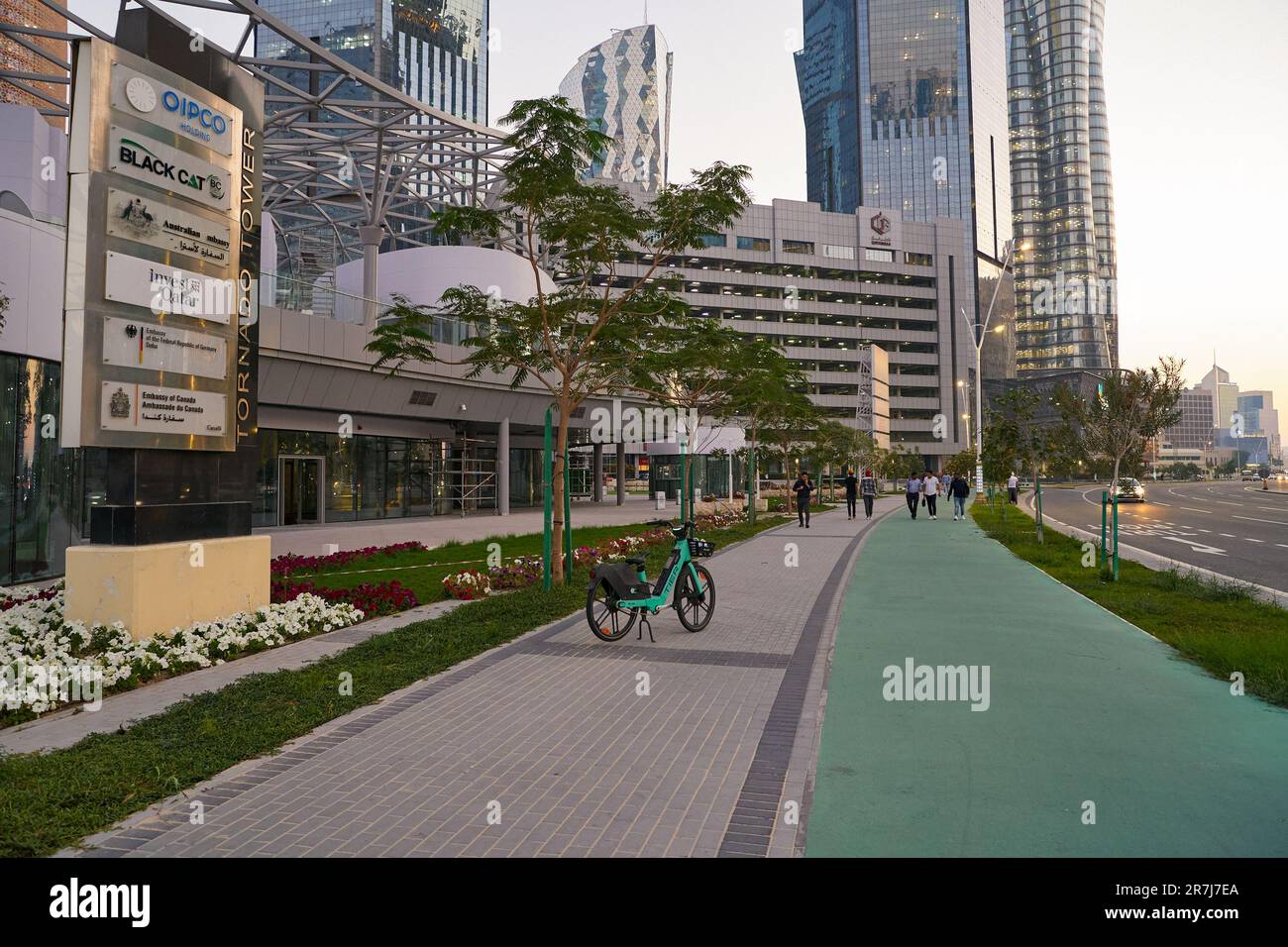 DOHA, QATAR - CIRCA MARCH, 2023: street level view of Doha Stock Photo ...