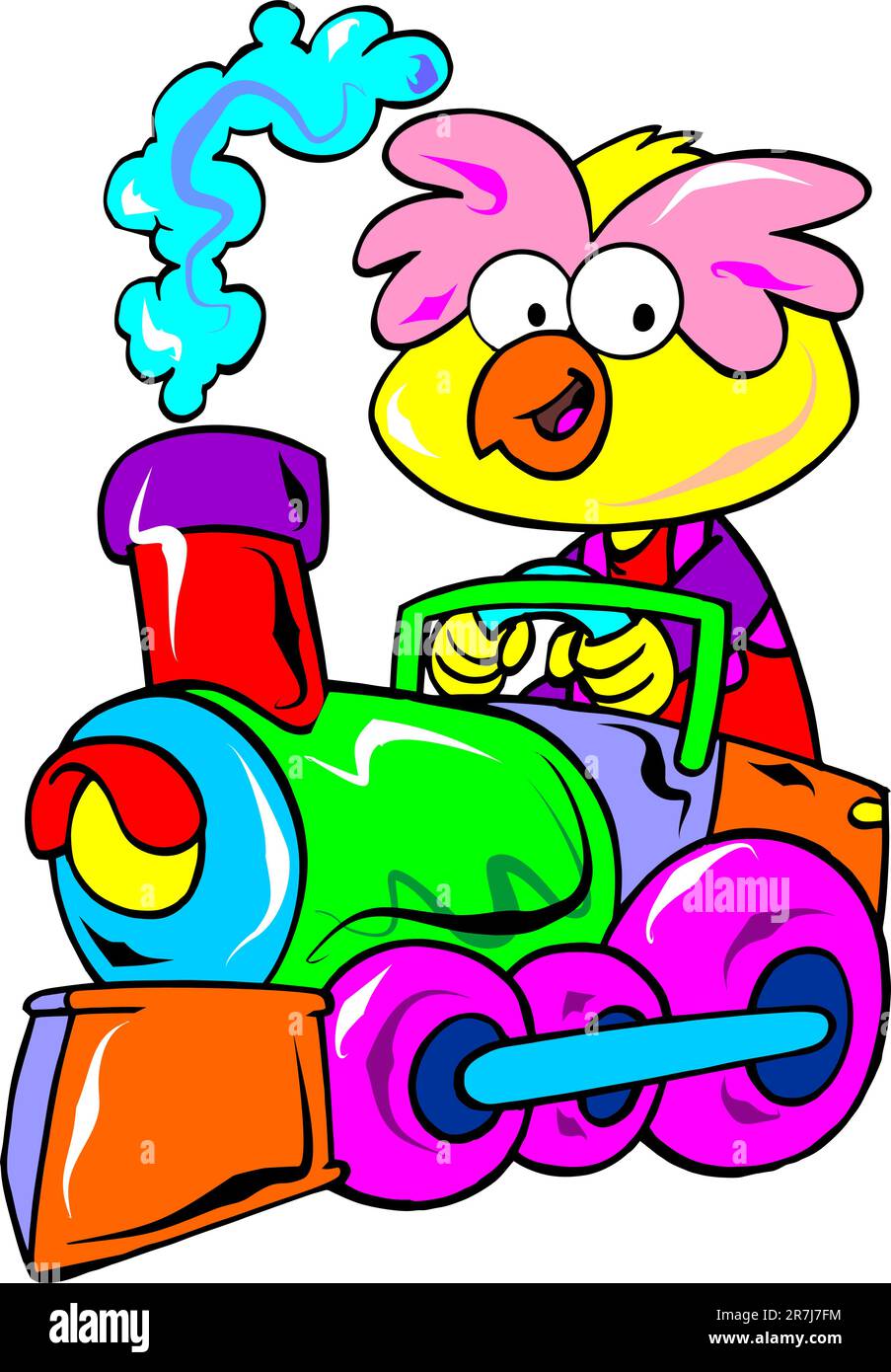 a digitally illustrated cute and colorful cartoons Stock Vector Image ...