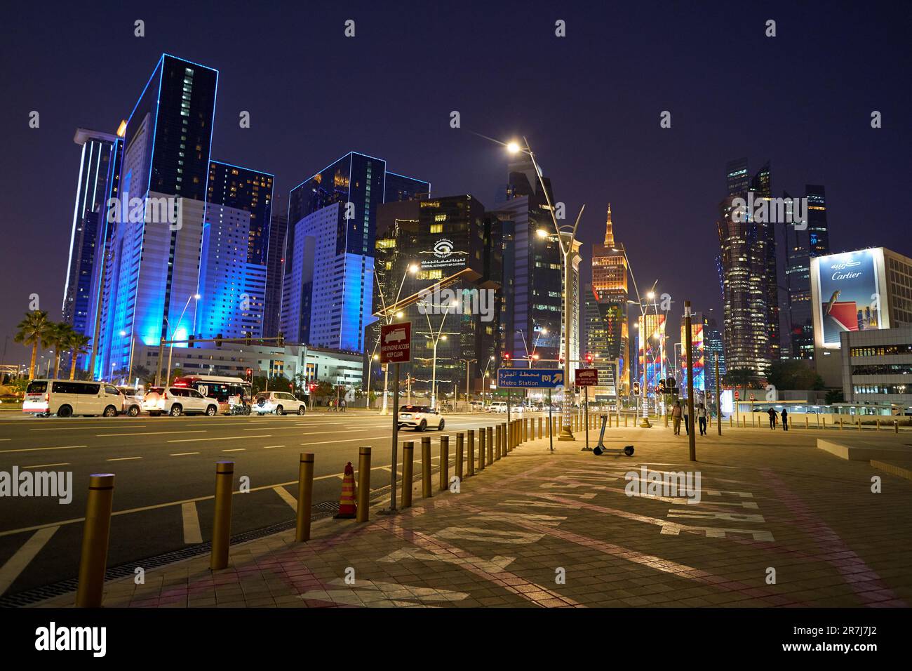 DOHA, QATAR - CIRCA MARCH, 2023: street level view of Doha Stock Photo ...