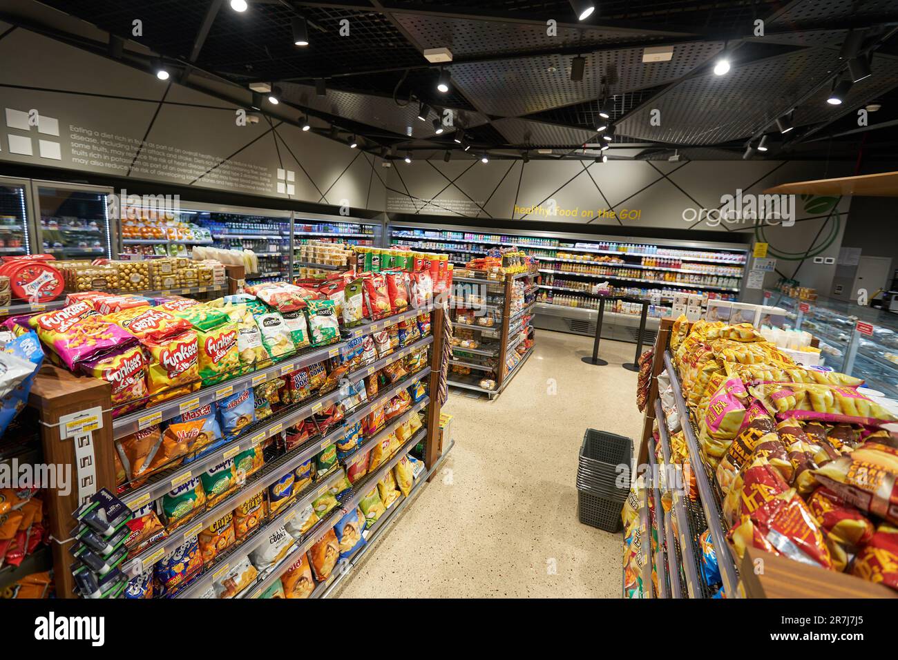 DOHA, QATAR - CIRCA MARCH, 2023: various food products displayed at ...