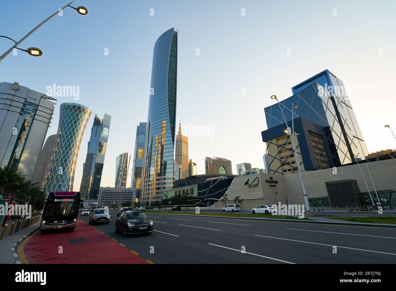 DOHA, QATAR - CIRCA MARCH, 2023: street level view of Doha Stock Photo ...