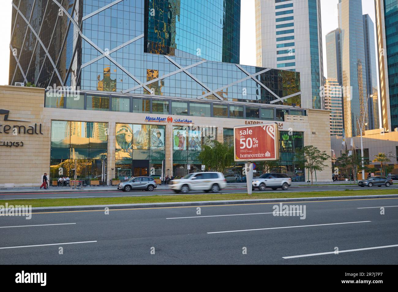 DOHA, QATAR - CIRCA MARCH, 2023: street level view of Doha Stock Photo ...