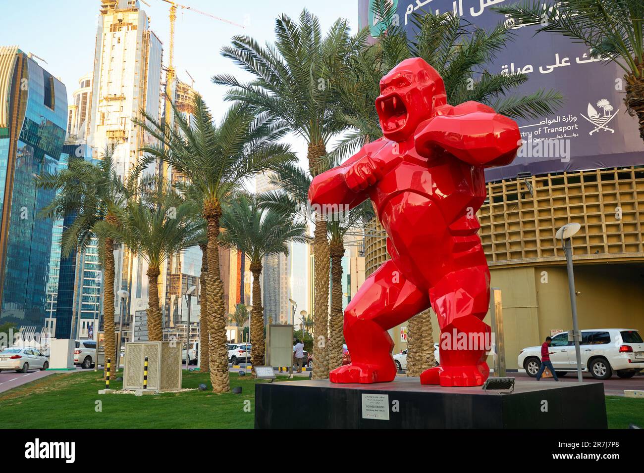 DOHA, QATAR - CIRCA MARCH, 2023: street level view of Richard Orlinski ...