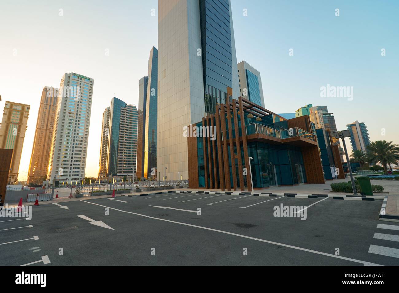 DOHA, QATAR - CIRCA MARCH, 2023: street level view of Doha Stock Photo ...