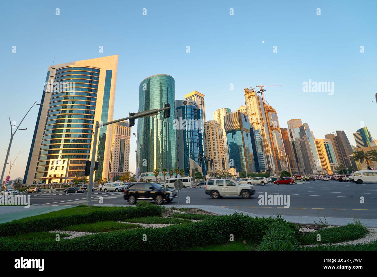 DOHA, QATAR - CIRCA MARCH, 2023: street level view of Doha Stock Photo ...