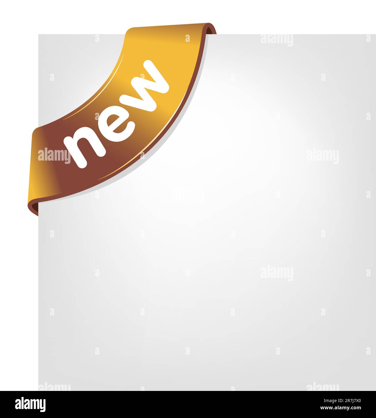 Vector illustration of Gold New Corner Ribbon for retail use: photo or ...