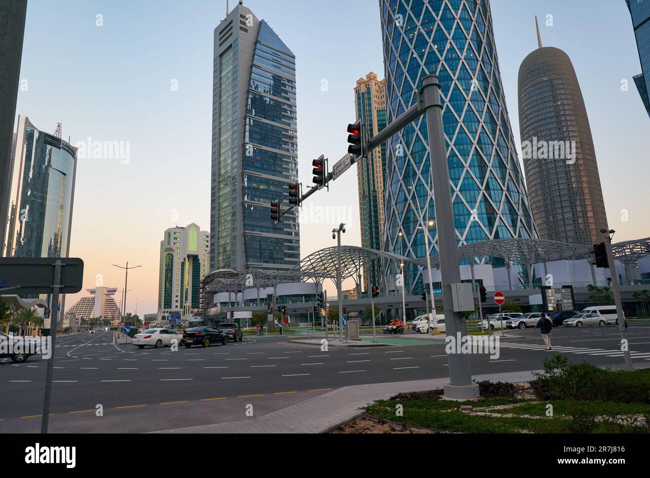 DOHA, QATAR - CIRCA MARCH, 2023: street level view of Doha Stock Photo ...