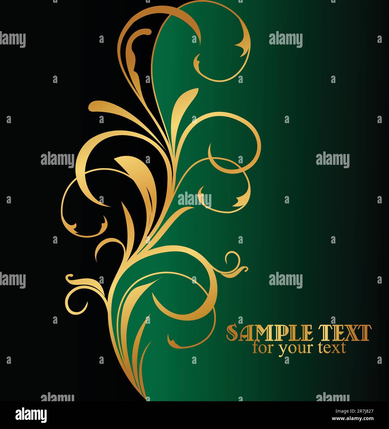 Decorative header design golden Stock Vector Images - Alamy