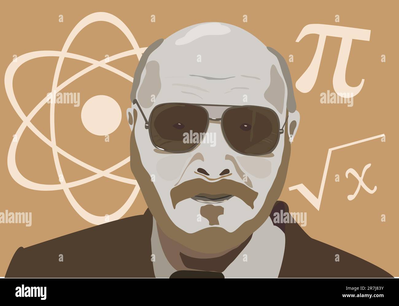 vector illustration of the physics teacher man Stock Vector Image & Art ...