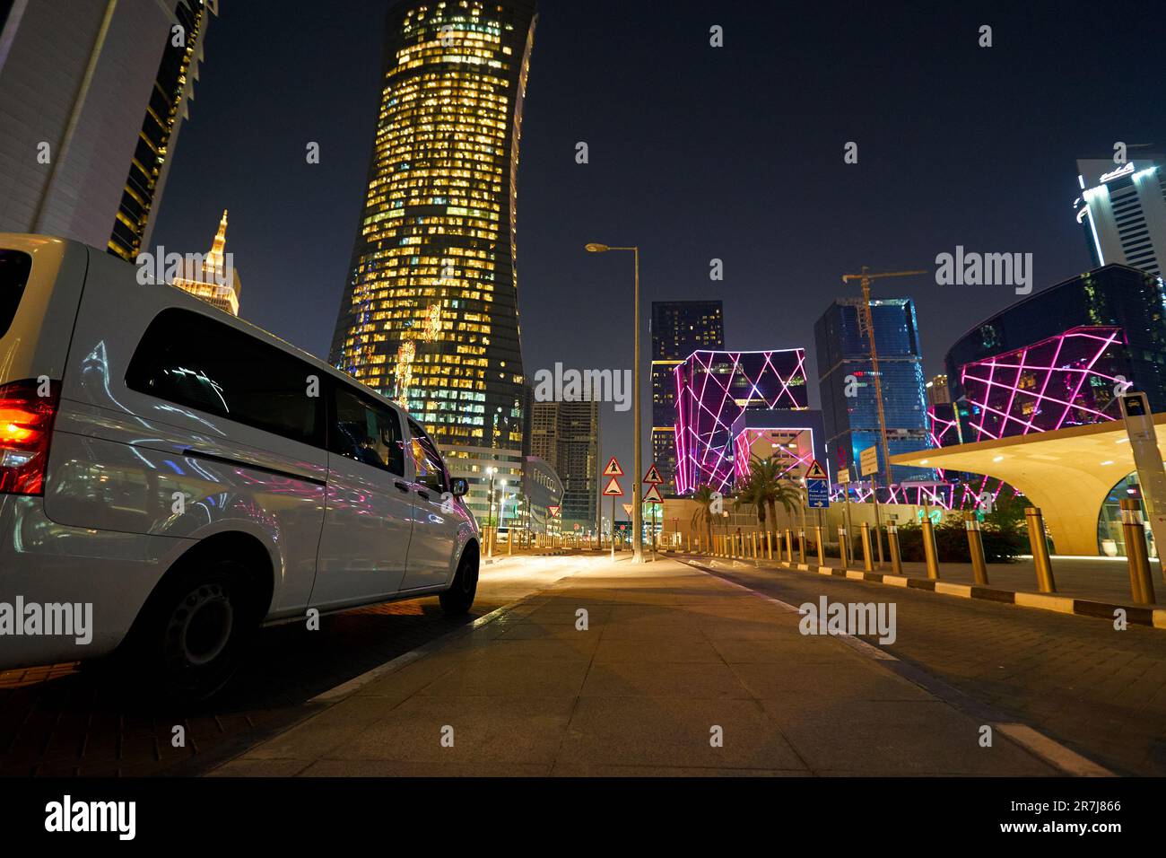 DOHA, QATAR - CIRCA MARCH, 2023: street level view of Doha Stock Photo ...