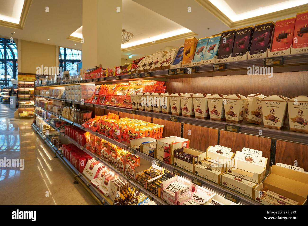 DOHA, QATAR - CIRCA MARCH, 2023: interior shot of SNAN Food Hall in ...