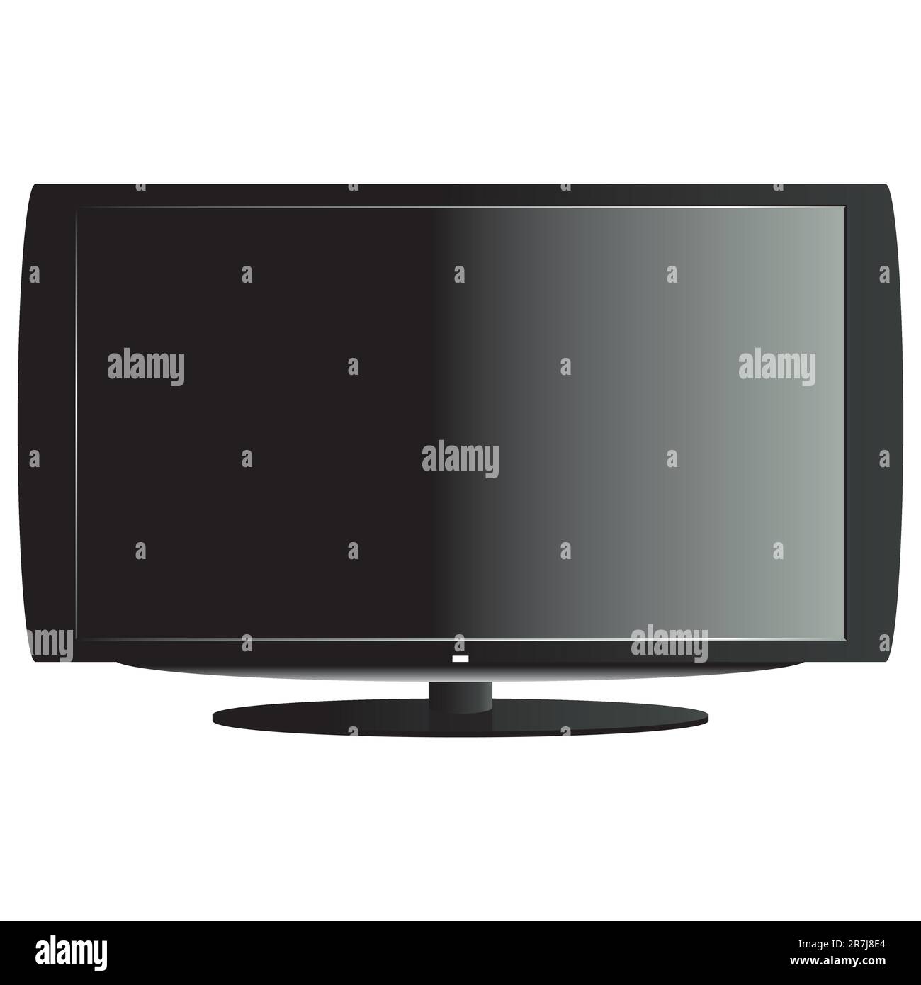 Modern LCD TV set on white background Stock Vector Image & Art - Alamy