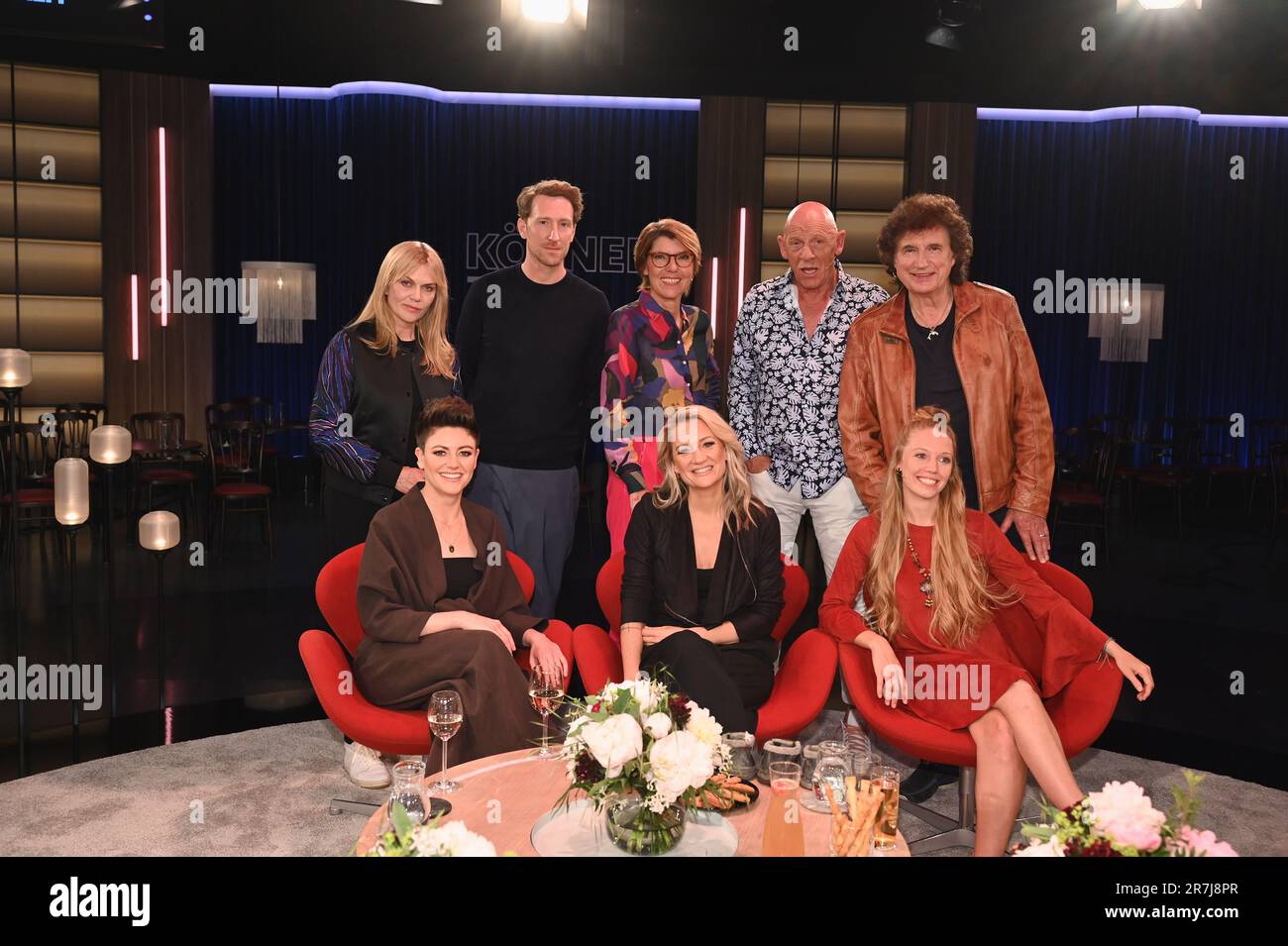 Cologne, Germany. 15th June, 2023. Actress Anna Loos, l-r, host Louis ...