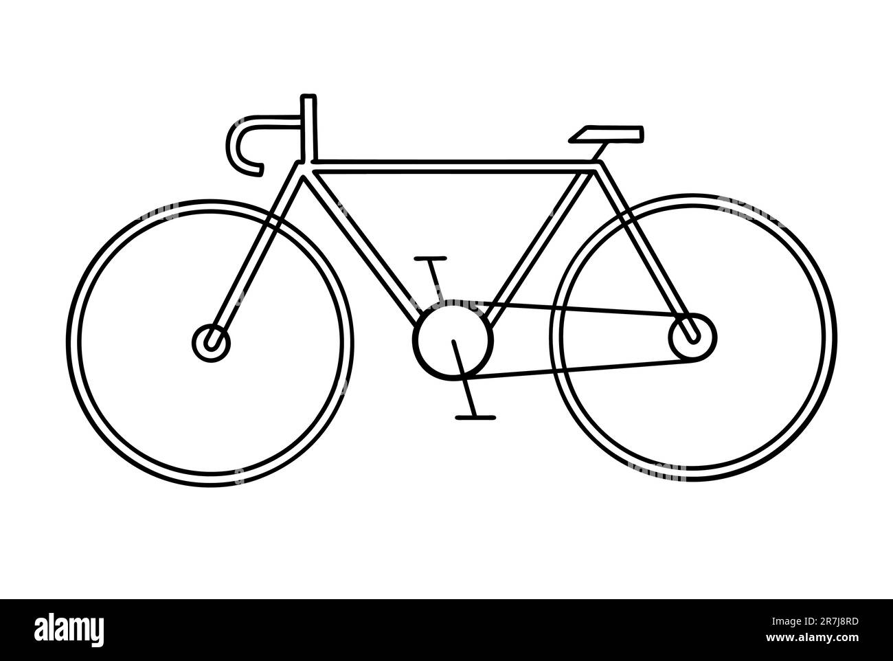 drawing of the bicycle on white background Stock Vector Image & Art - Alamy