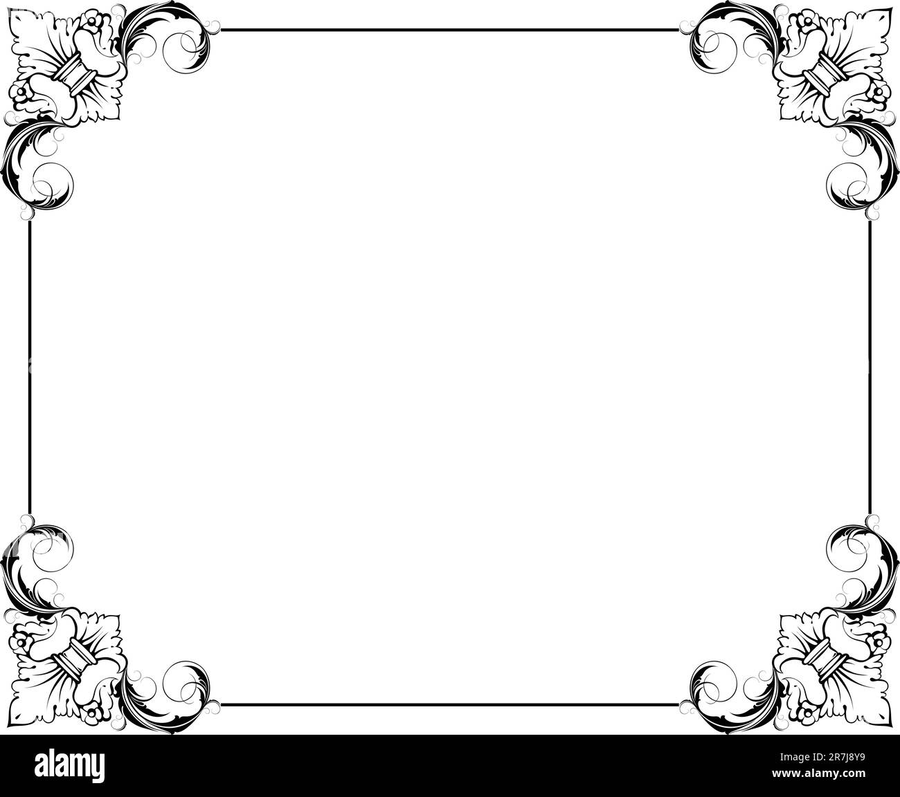 simple decorative frame, this illustration may be useful as designer ...