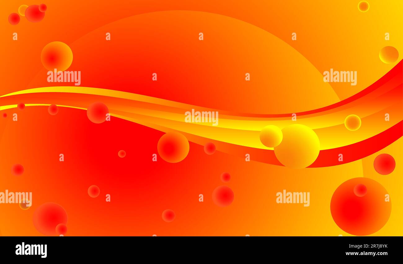 Abstract red background with many balls. Effect of blood and medicine ...