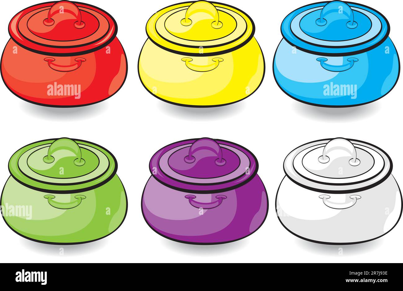 Cartoon colorful casserole. Illustration for design on white background ...