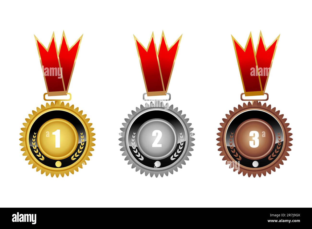 Medals on white Stock Vector Images - Alamy