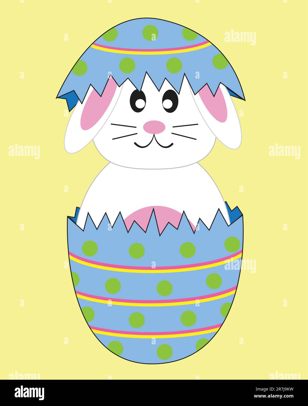 Cute bunny in Easter egg Stock Vector Image & Art - Alamy