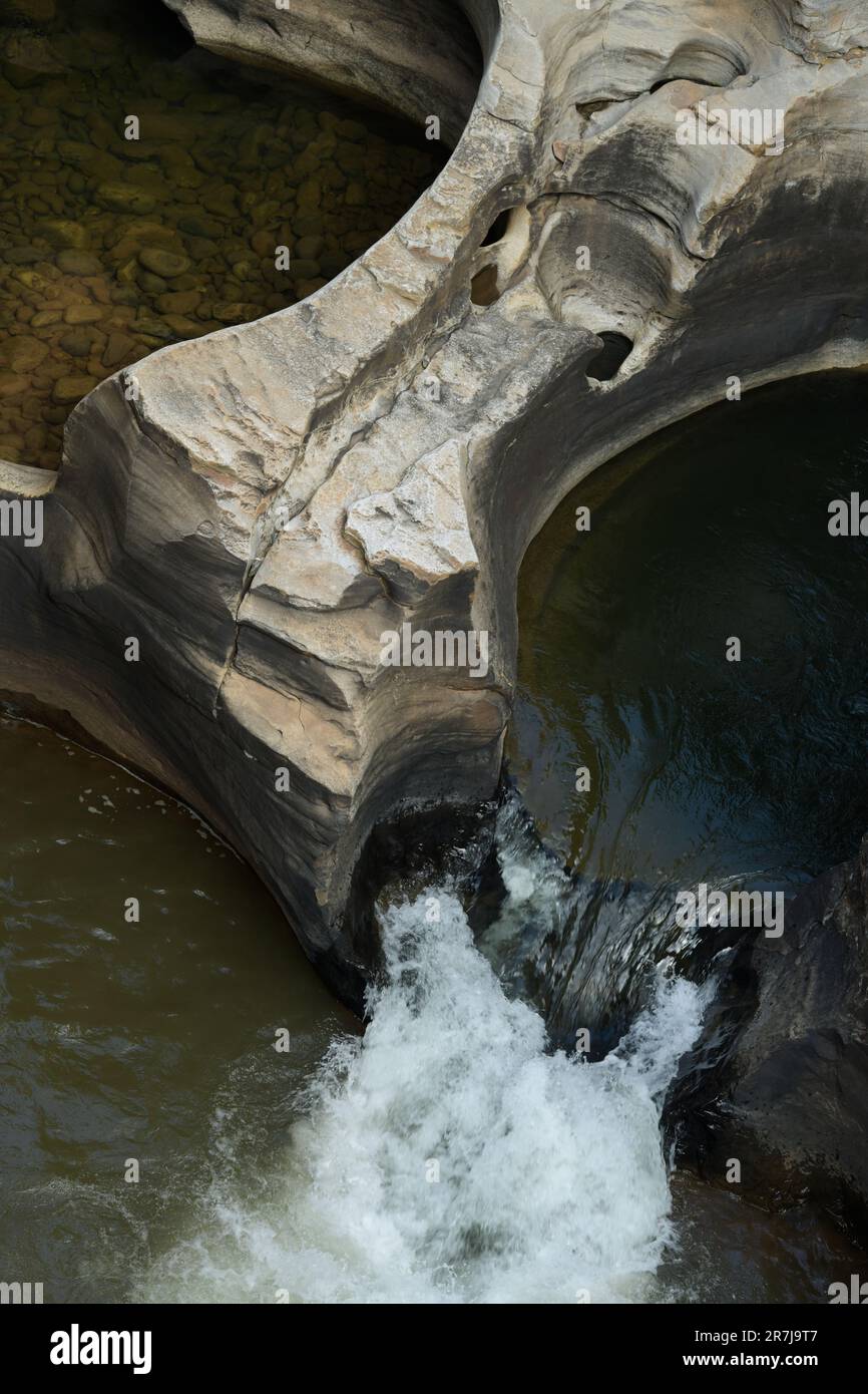 Amazing water erosion rock formations of Blyde River Canyon, Bourkes ...