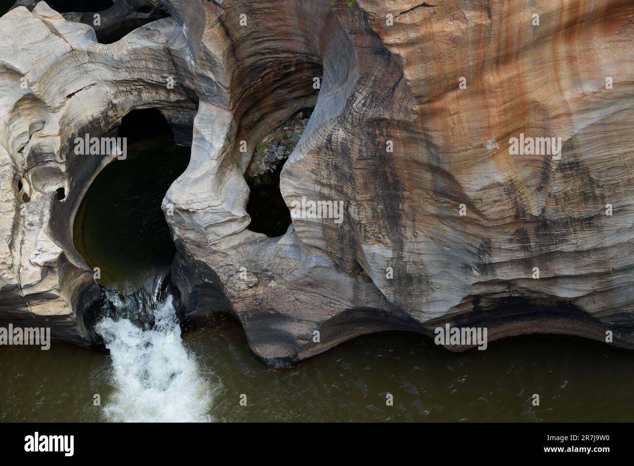 Amazing water erosion rock formations of Blyde River Canyon, Bourkes ...