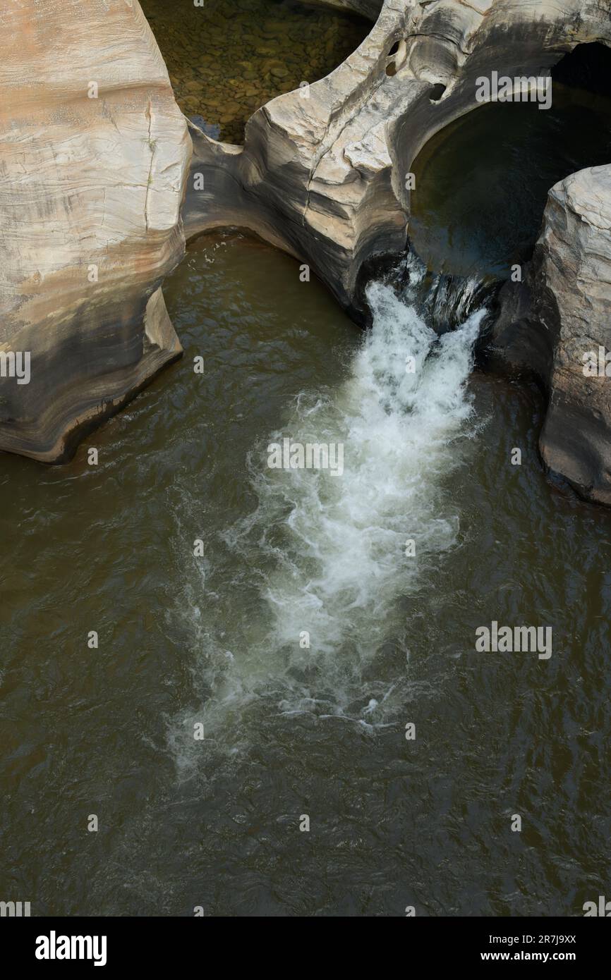 Amazing water erosion rock formations of Blyde River Canyon, Bourkes ...