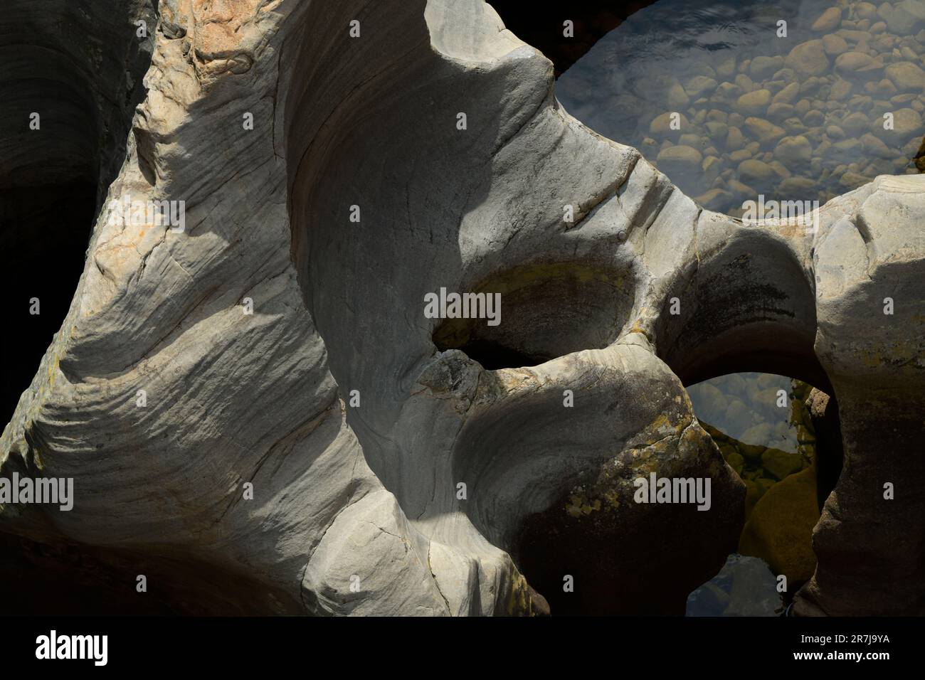 Beautiful shape and form of erosion potholes, minimal landscape, Blyde ...