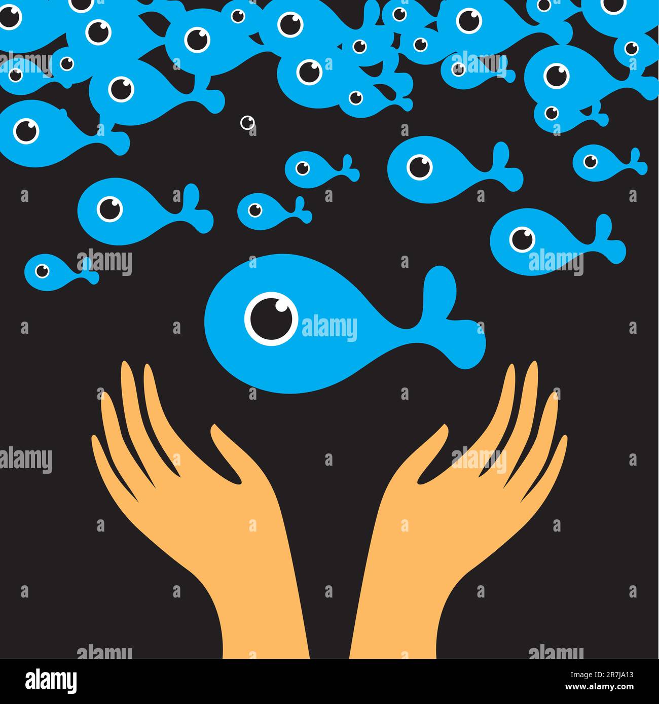 Fish sea life poster Stock Vector Images - Alamy