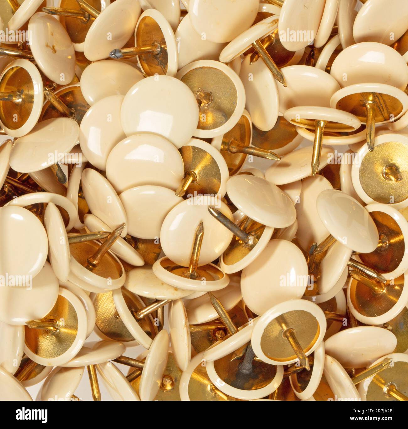 Old thumb pins ready to be used, isolated Stock Photo - Alamy