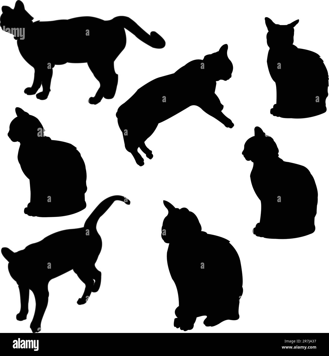 illustration cat collection - vector Stock Vector Image & Art - Alamy
